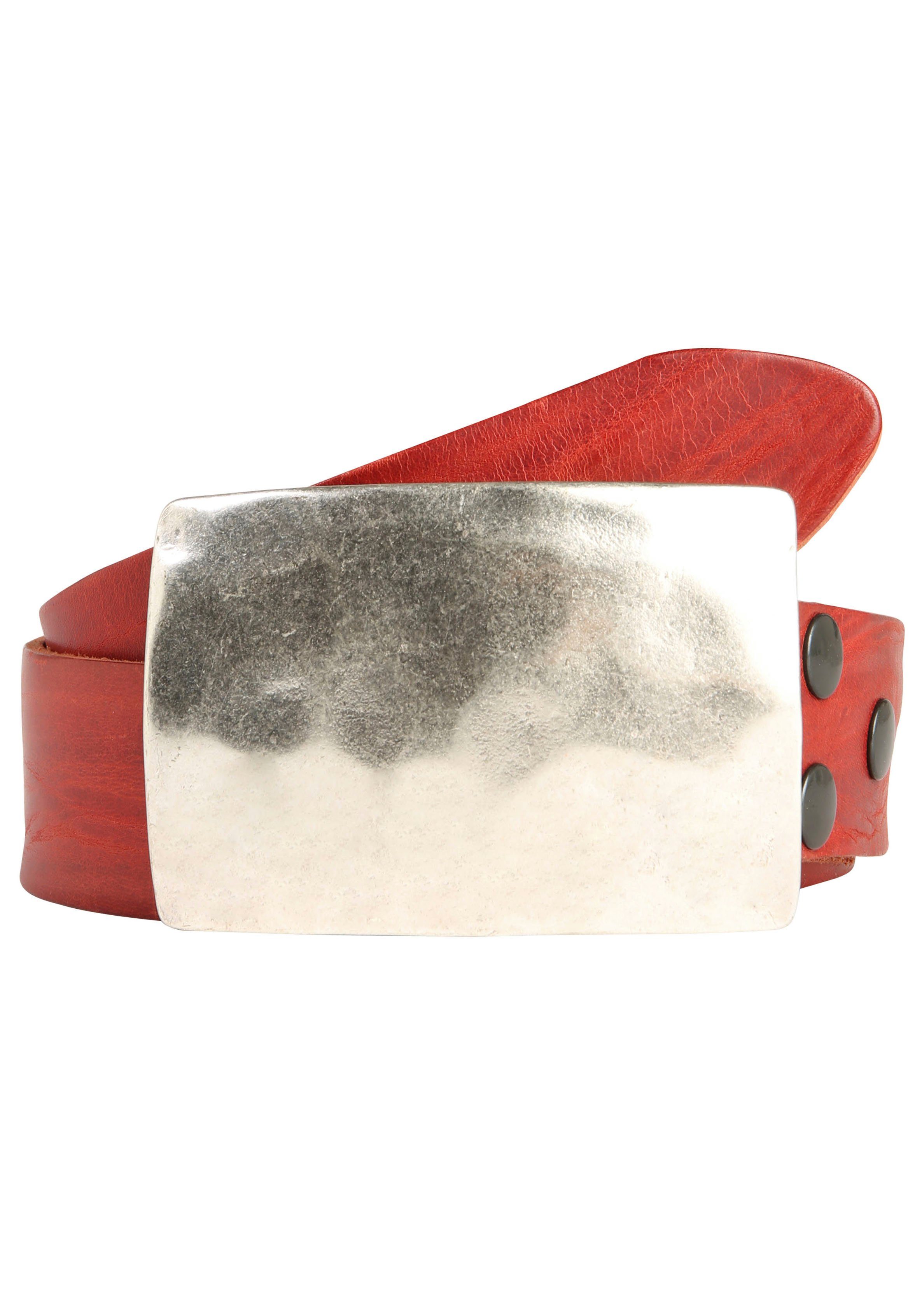 RETTUNGSRING by showroom 019° Leren riem met verwisselbare sluiting ...