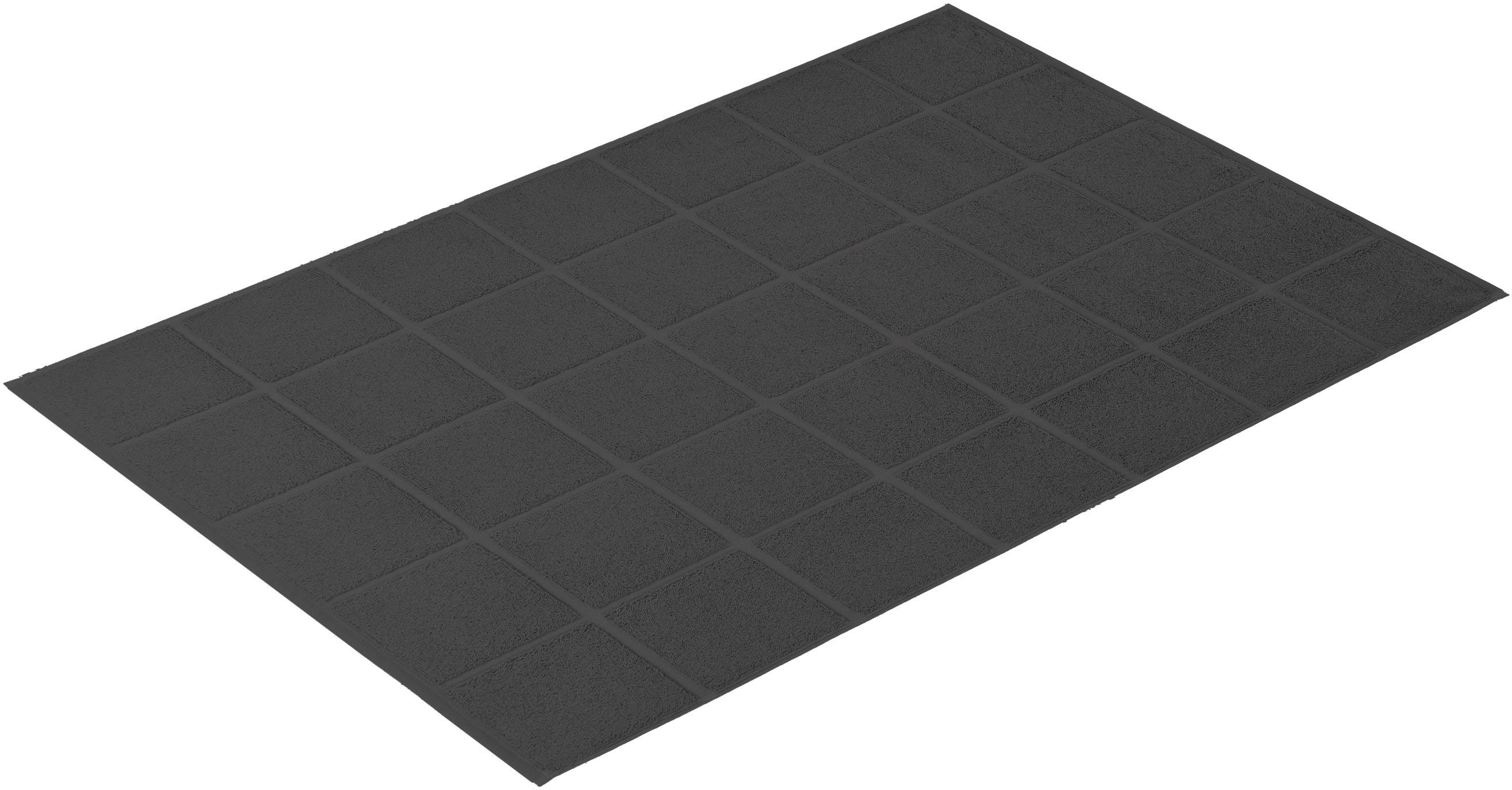 Vossen Badmat »Pratos« Badmat, uni kleuren, ruit ontwerp (1 stuk ...