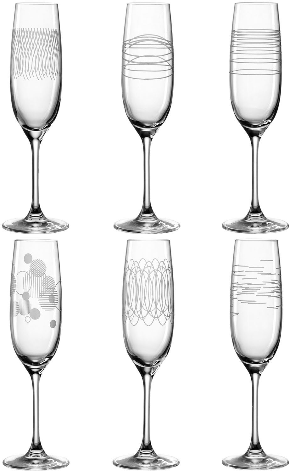 LEONARDO Champagneglas Casella 190 ml, met gravure(set, 6-delig) bestel ...