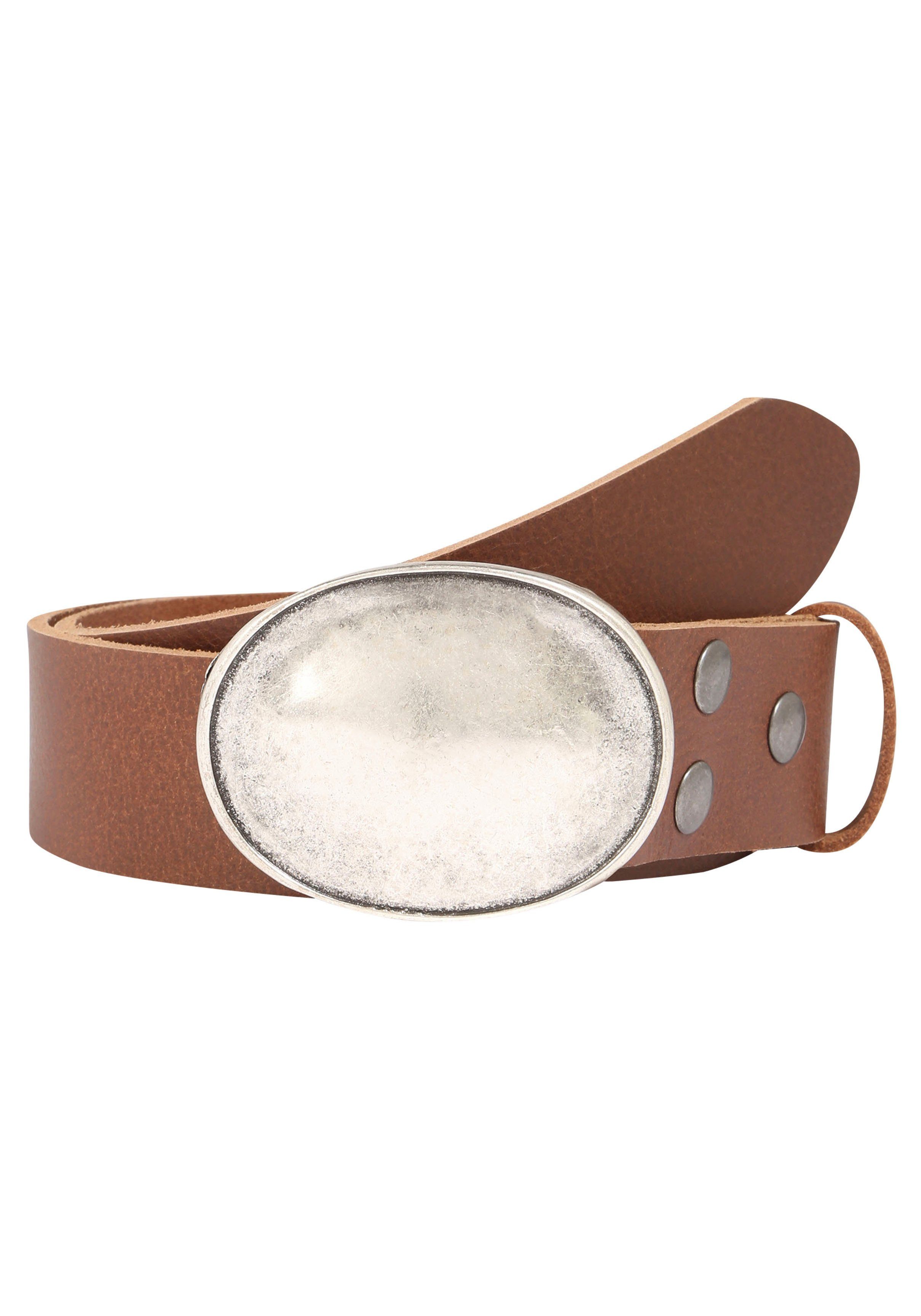 RETTUNGSRING by showroom 019° Leren riem met verwisselbare sluiting ...