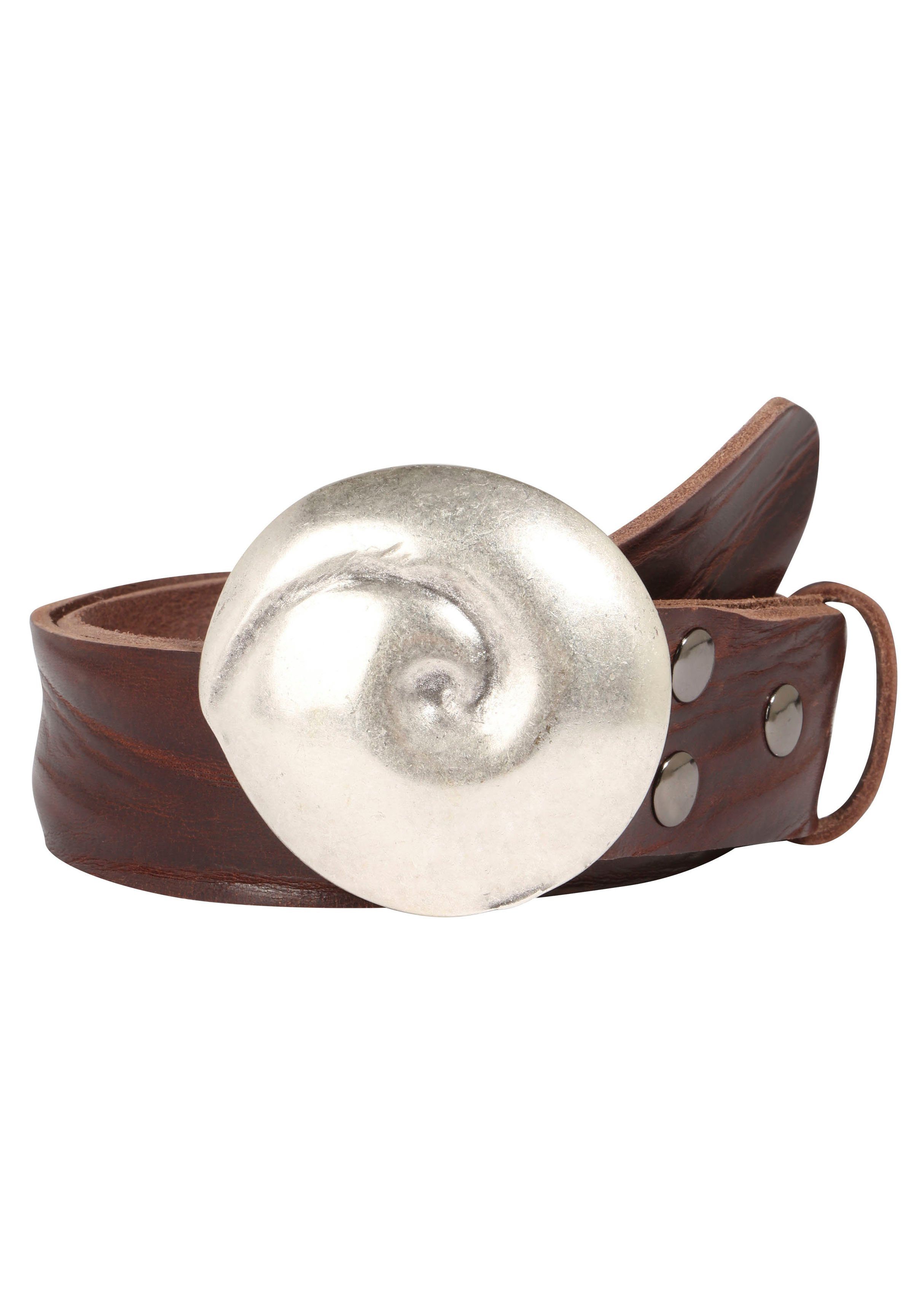 RETTUNGSRING by showroom 019° Leren riem met verwisselbare sluiting ...