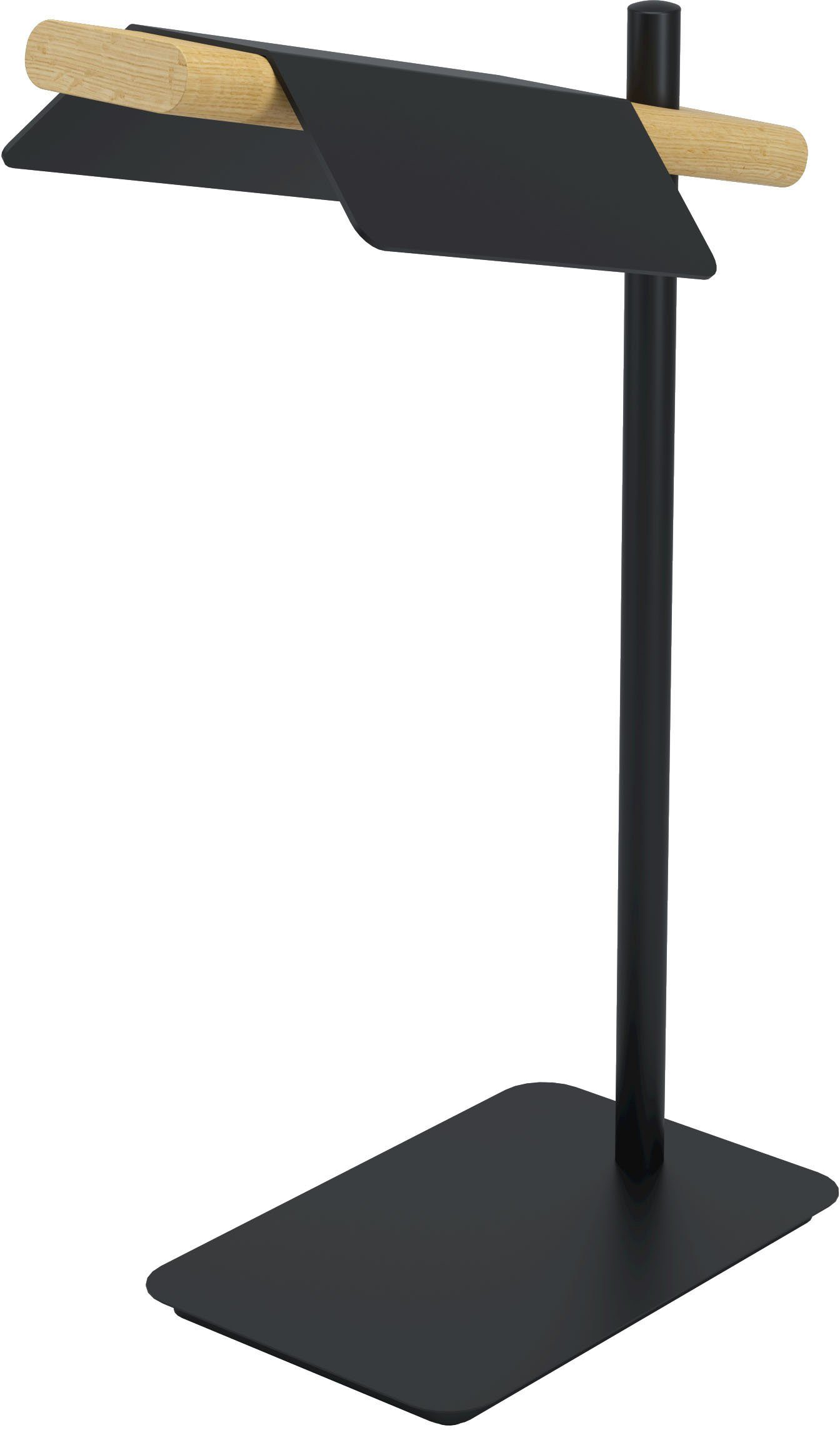 EGLO Tafellamp ERMUA Tafellamp in zwart en bruin van staal, hout - 4,5W ...
