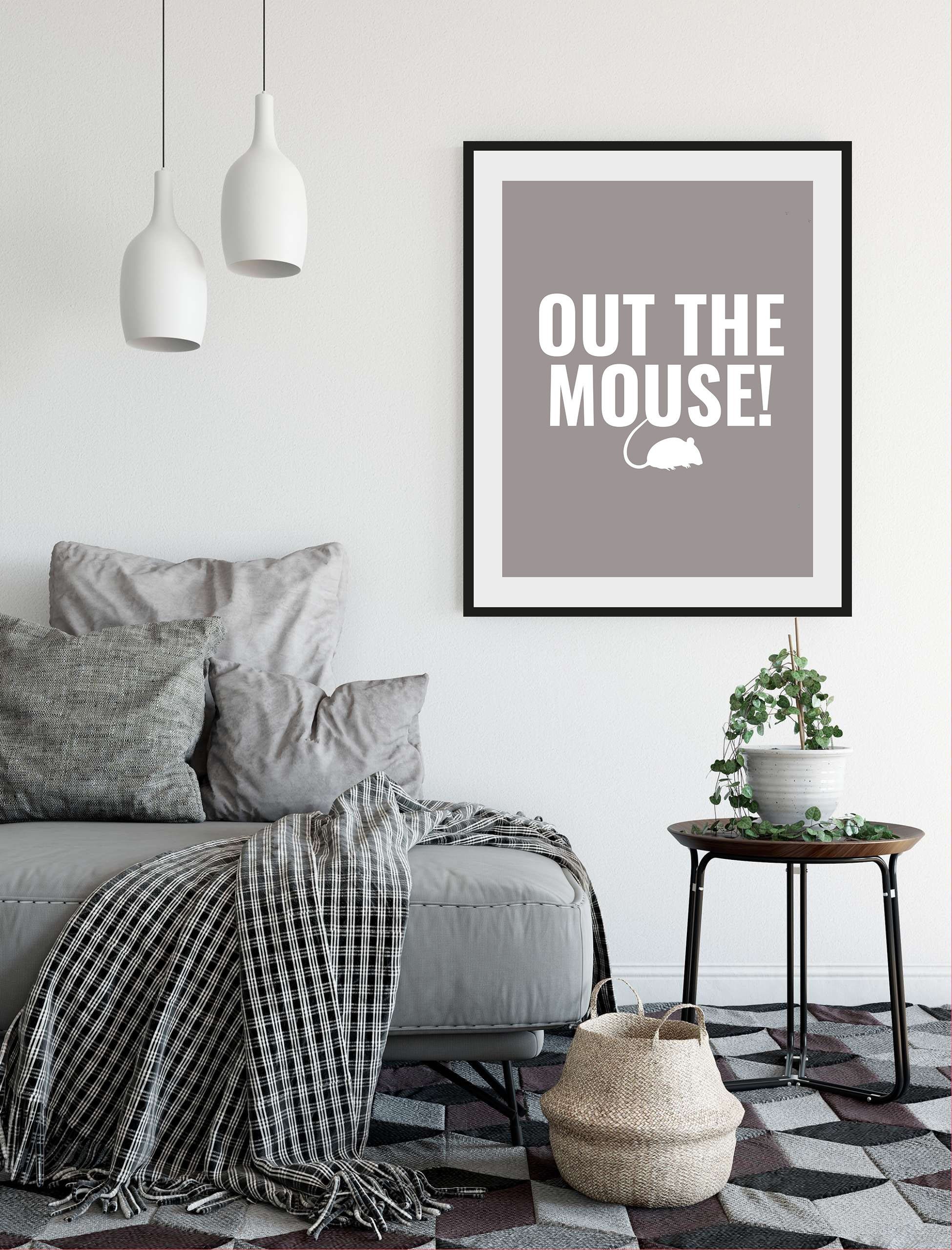queence Wanddecoratie OUT THE MOUSE! HD premium posterdruk incl. houten ...