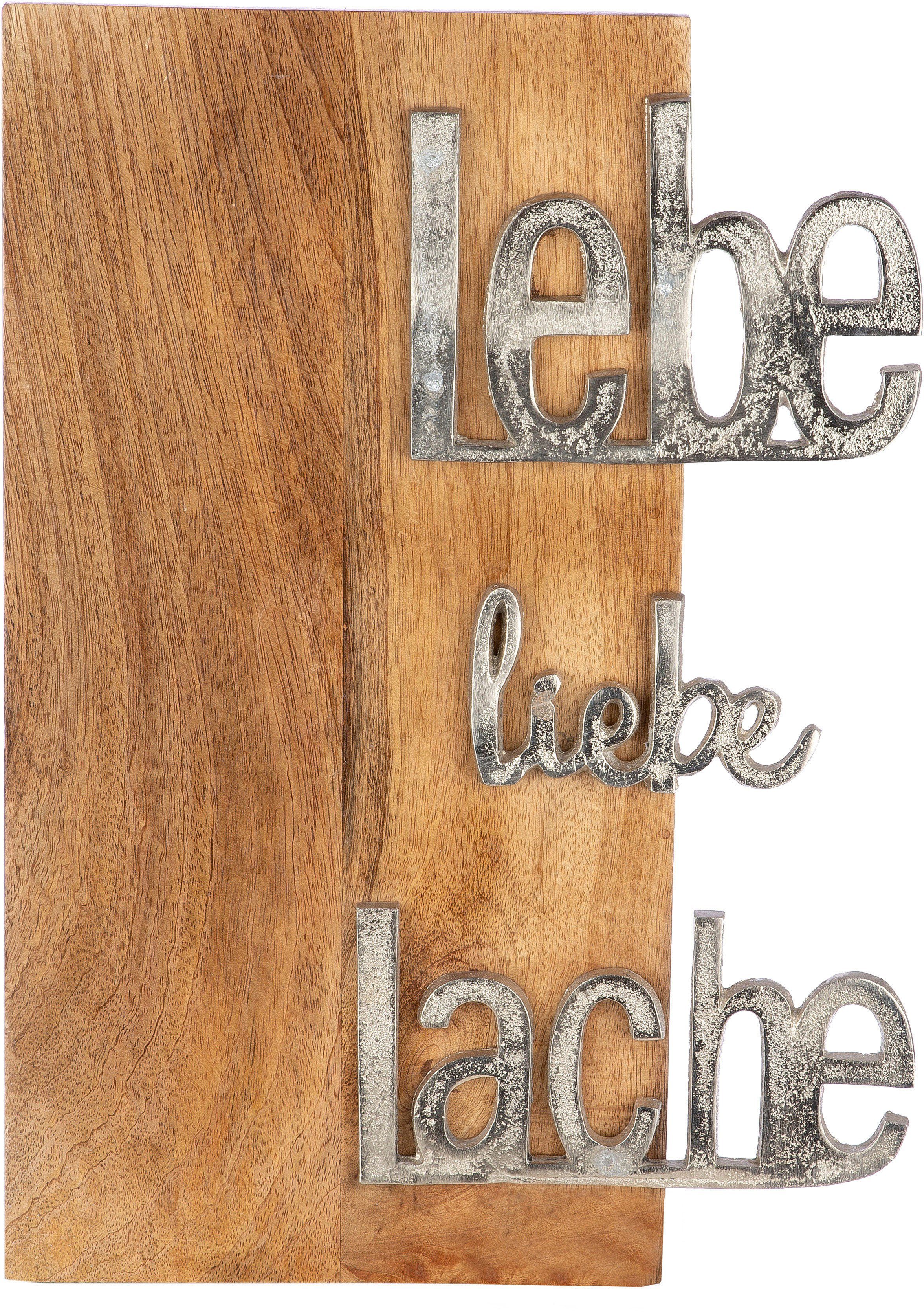GILDE Sierobject voor aan de wand Wandobject leef,liefde,lach (1 stuk ...