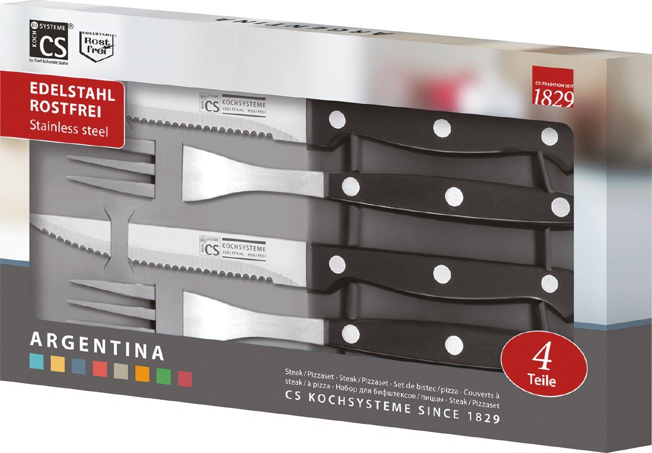 CS-Solingen Steakbestek Star Argentina Kunststof greep (set, 4-delig ...