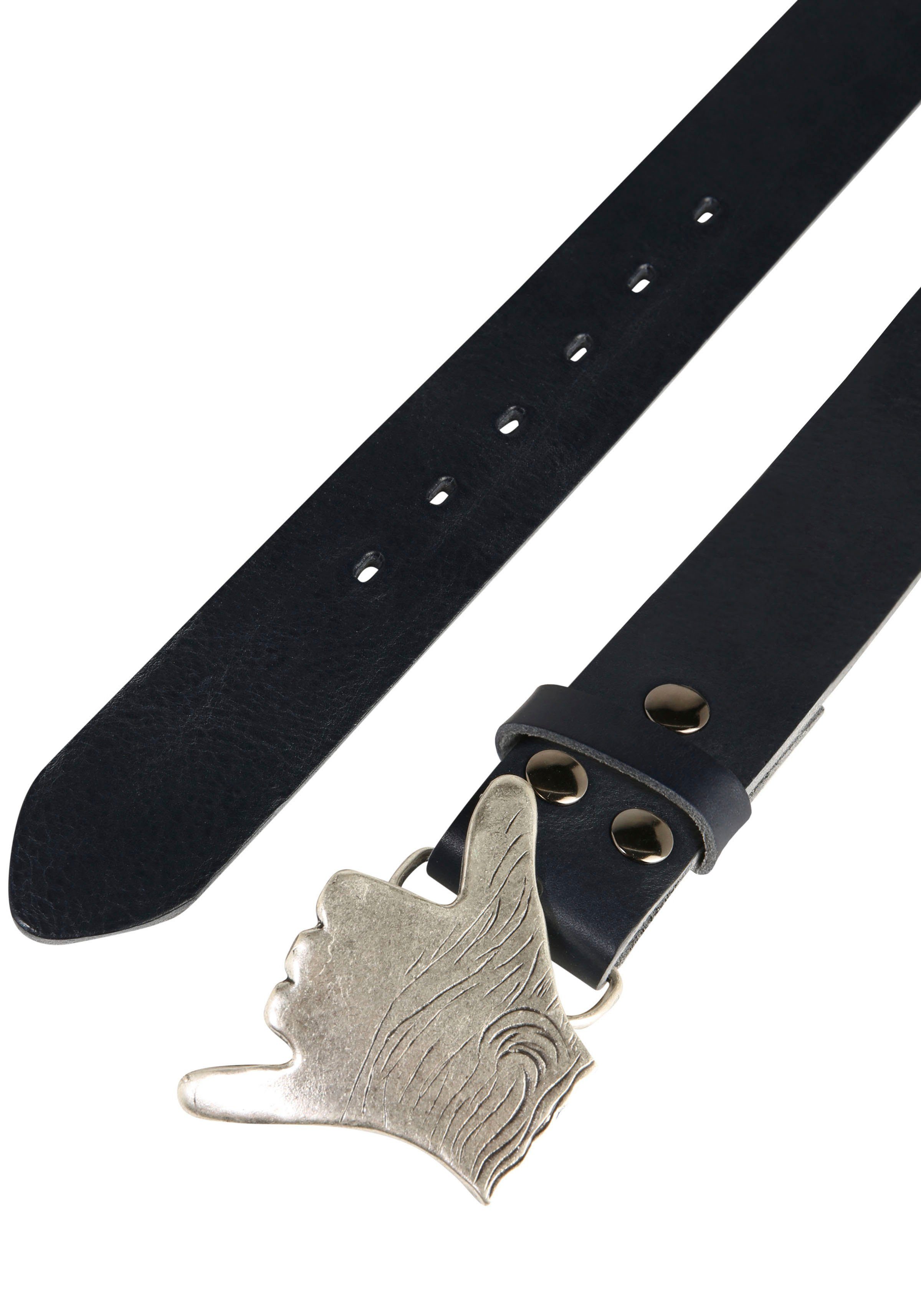 RETTUNGSRING by showroom 019° Leren riem met verwisselbare sluiting ...