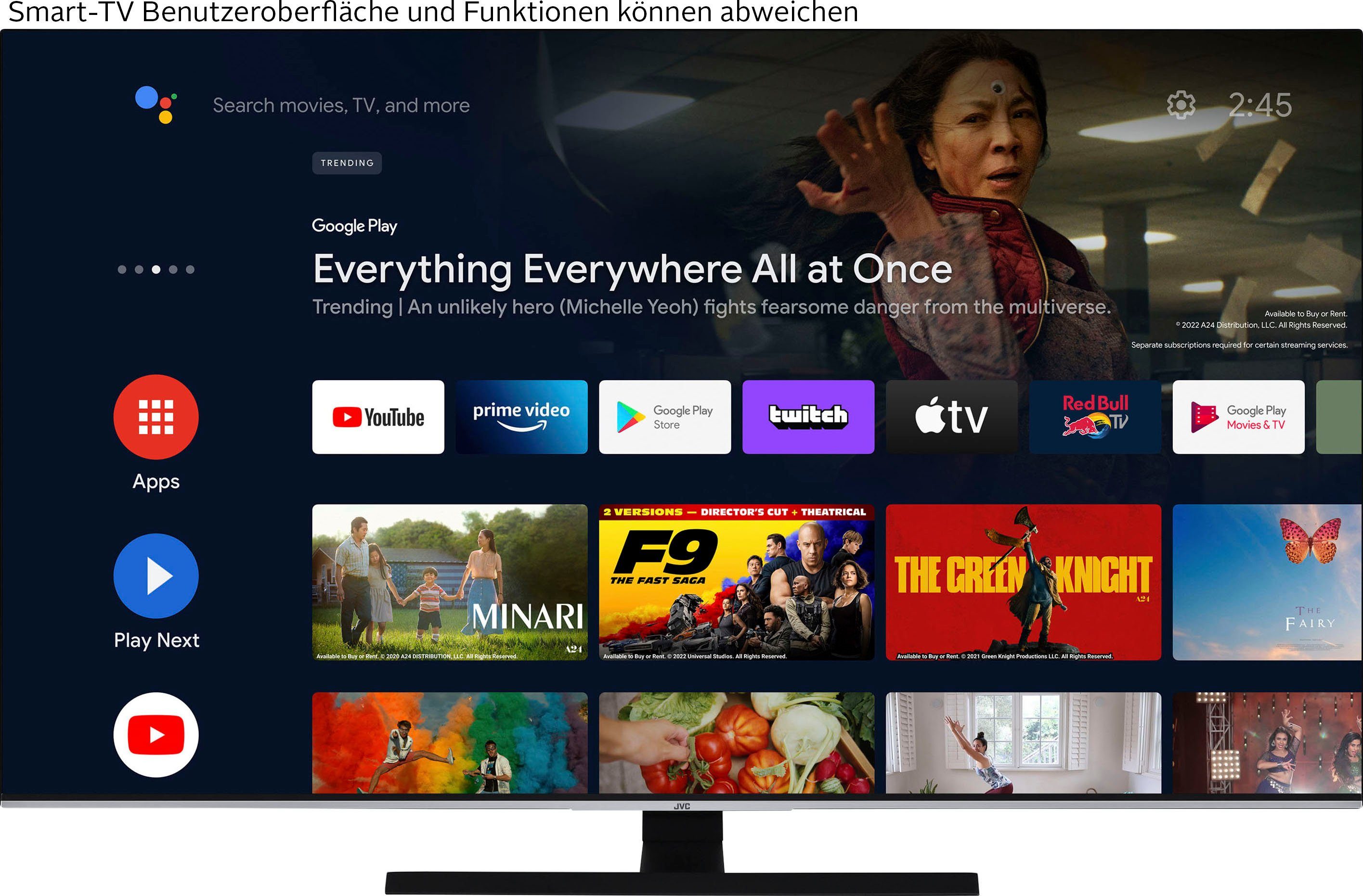 JVC QLED-TV LT-65VAQ7255, 164 cm / 65", 4K Ultra HD, Android TV - Smart TV online kopen | OTTO