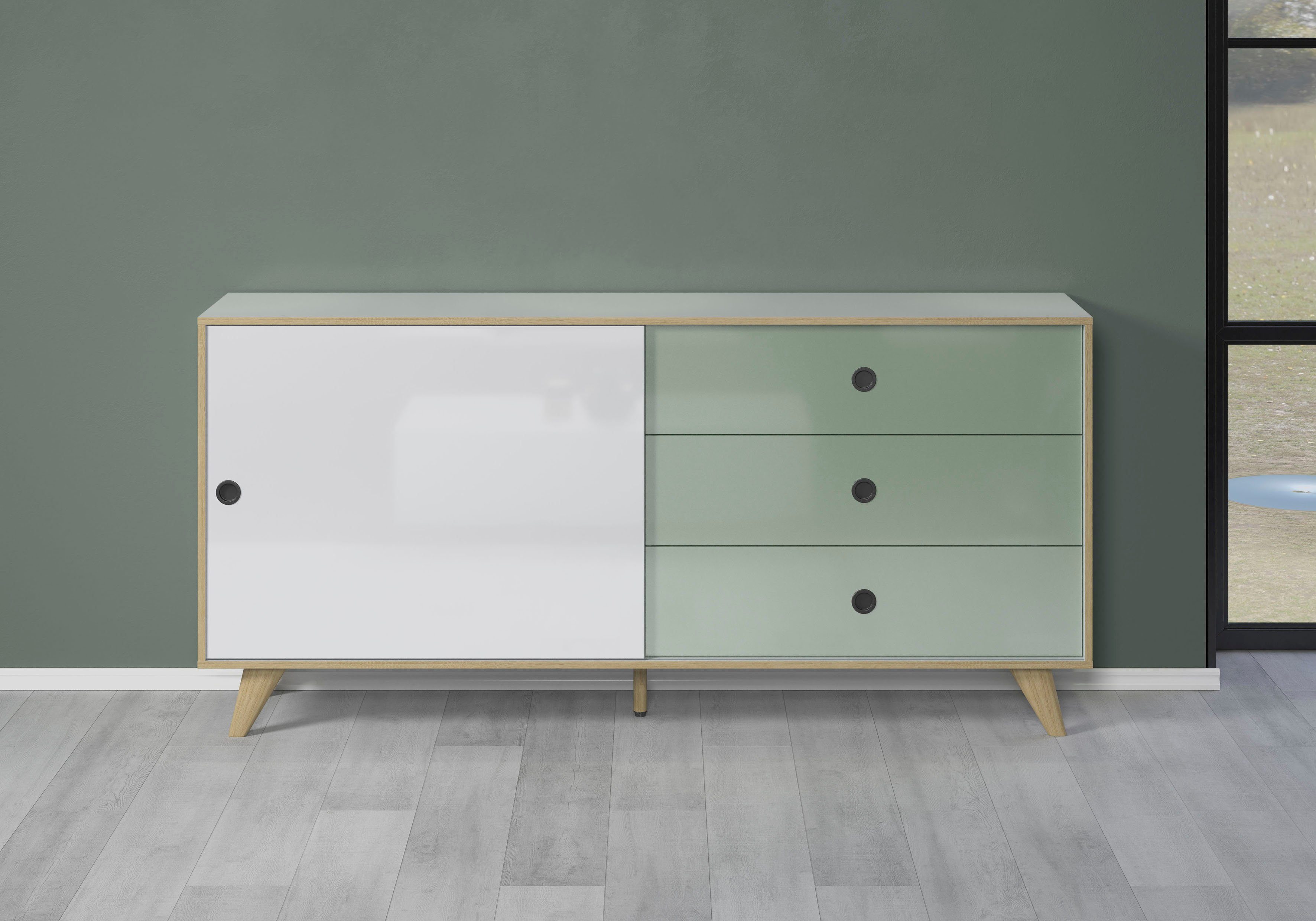 INTER-FURN Dressoir ADELAIDE Commode, modern ontwerp, breedte 180 cm in ...