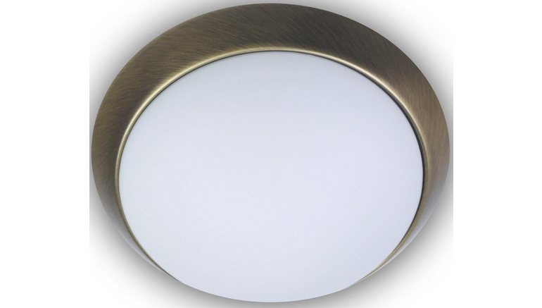 Niermann Plafondlamp Opal Matt Dekorring Altmessing 50 Cm Led 1