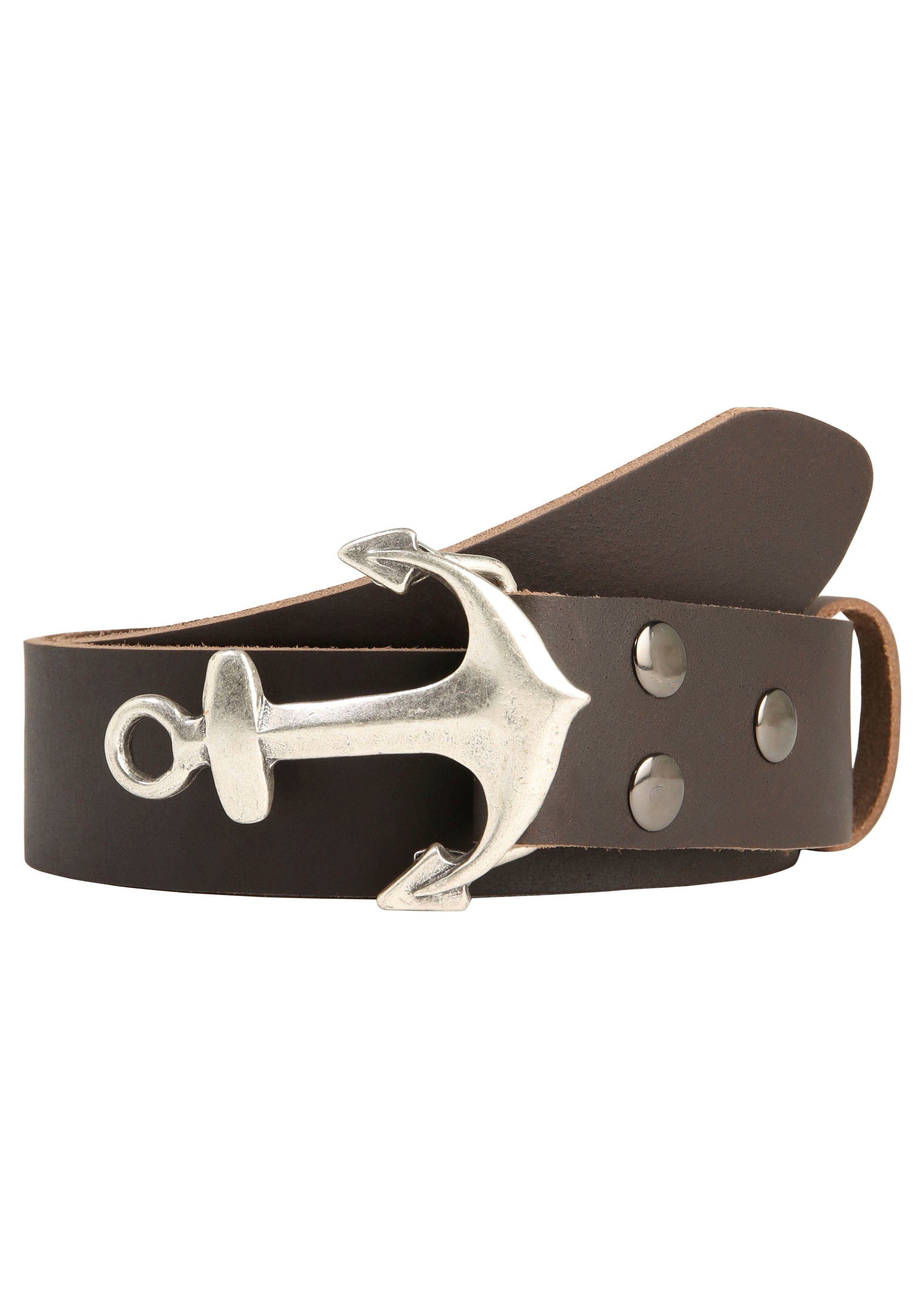 RETTUNGSRING by showroom 019° Leren riem met verwisselbare sluiting ...