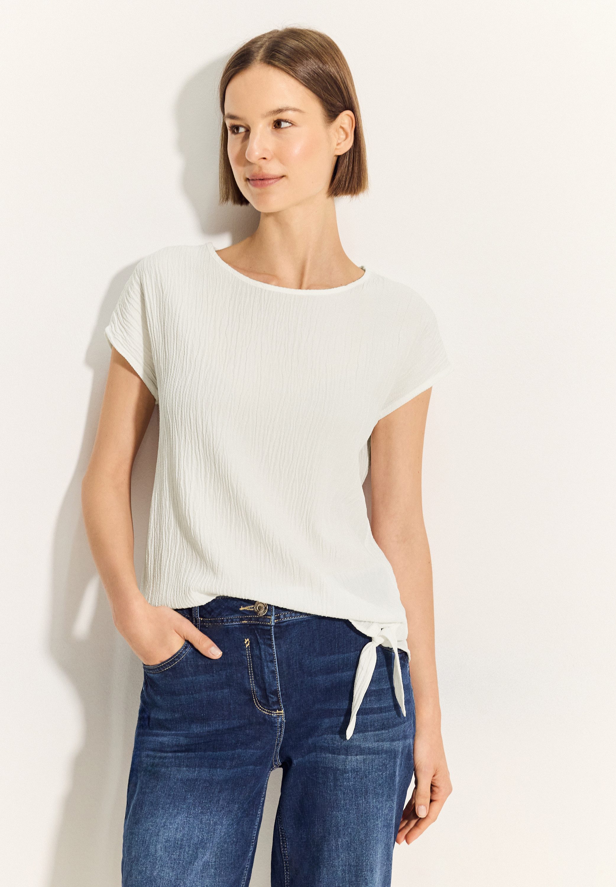 Cecil Shirtblouse in fijn gestructureerd materiaal in de online winkel ...