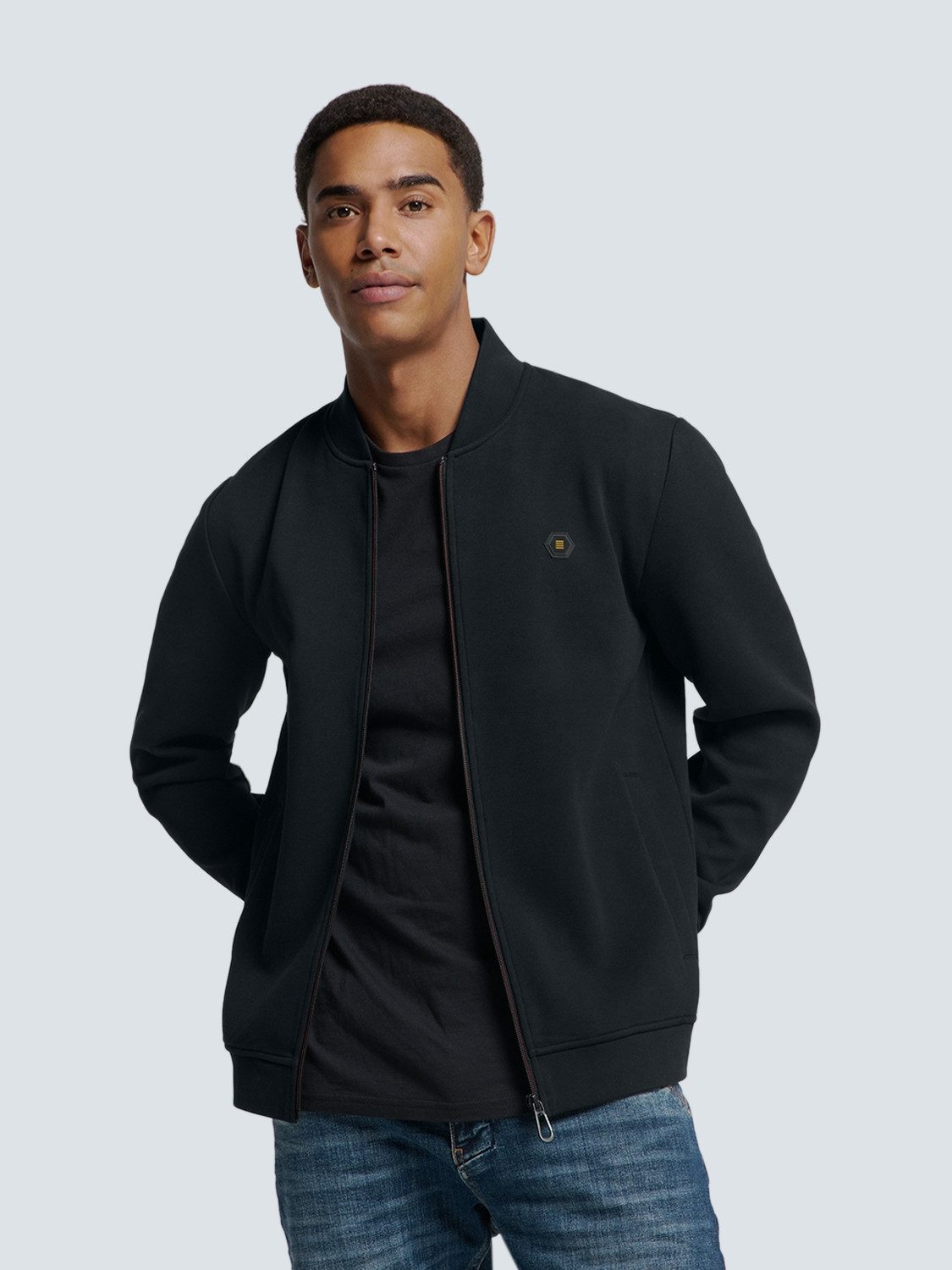 NO EXCESS Sweatvest met geborduurd logo nu online kopen | OTTO