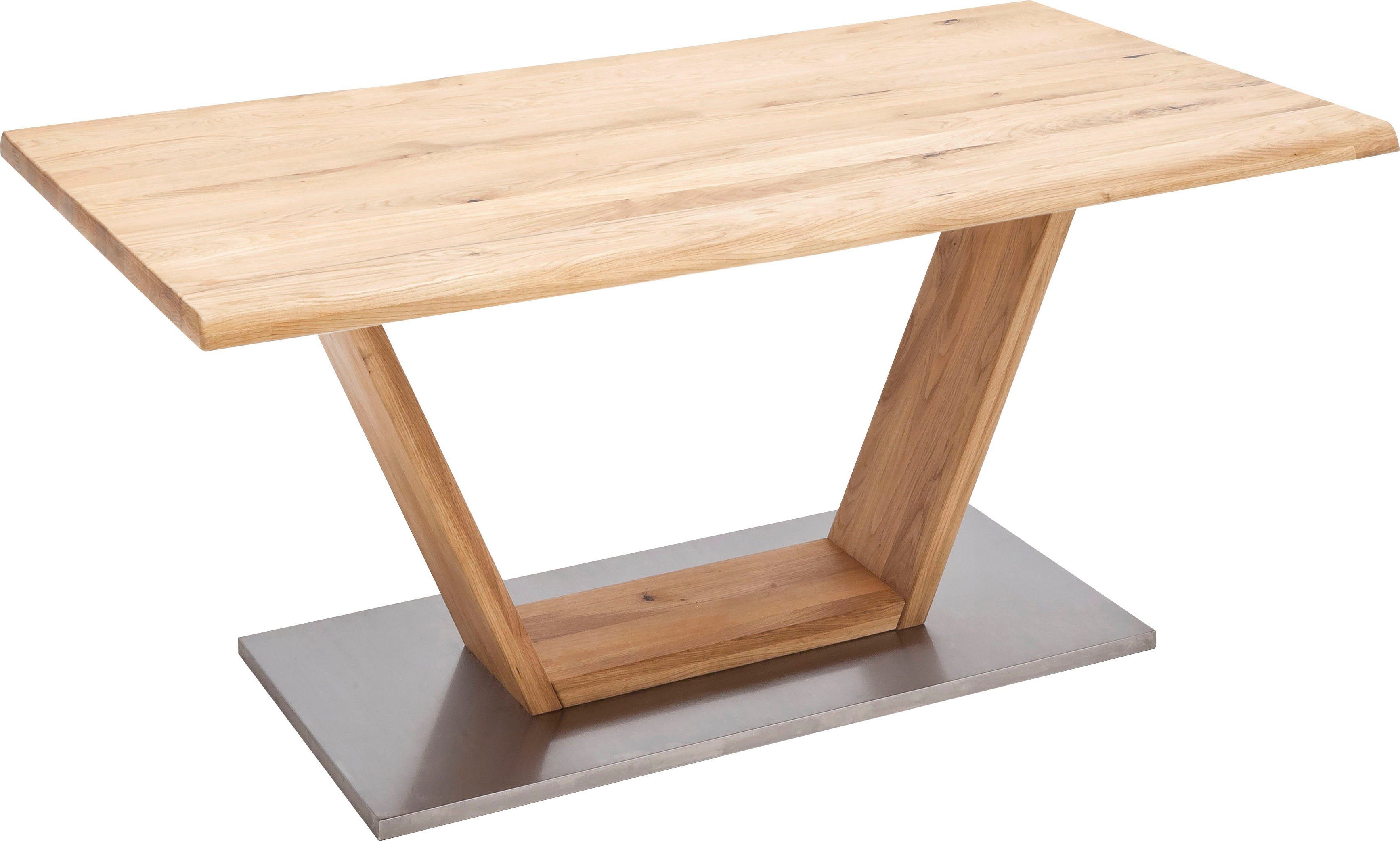 MCA furniture Eettafel Greta Eettafel massief hout met boomstamrand ...