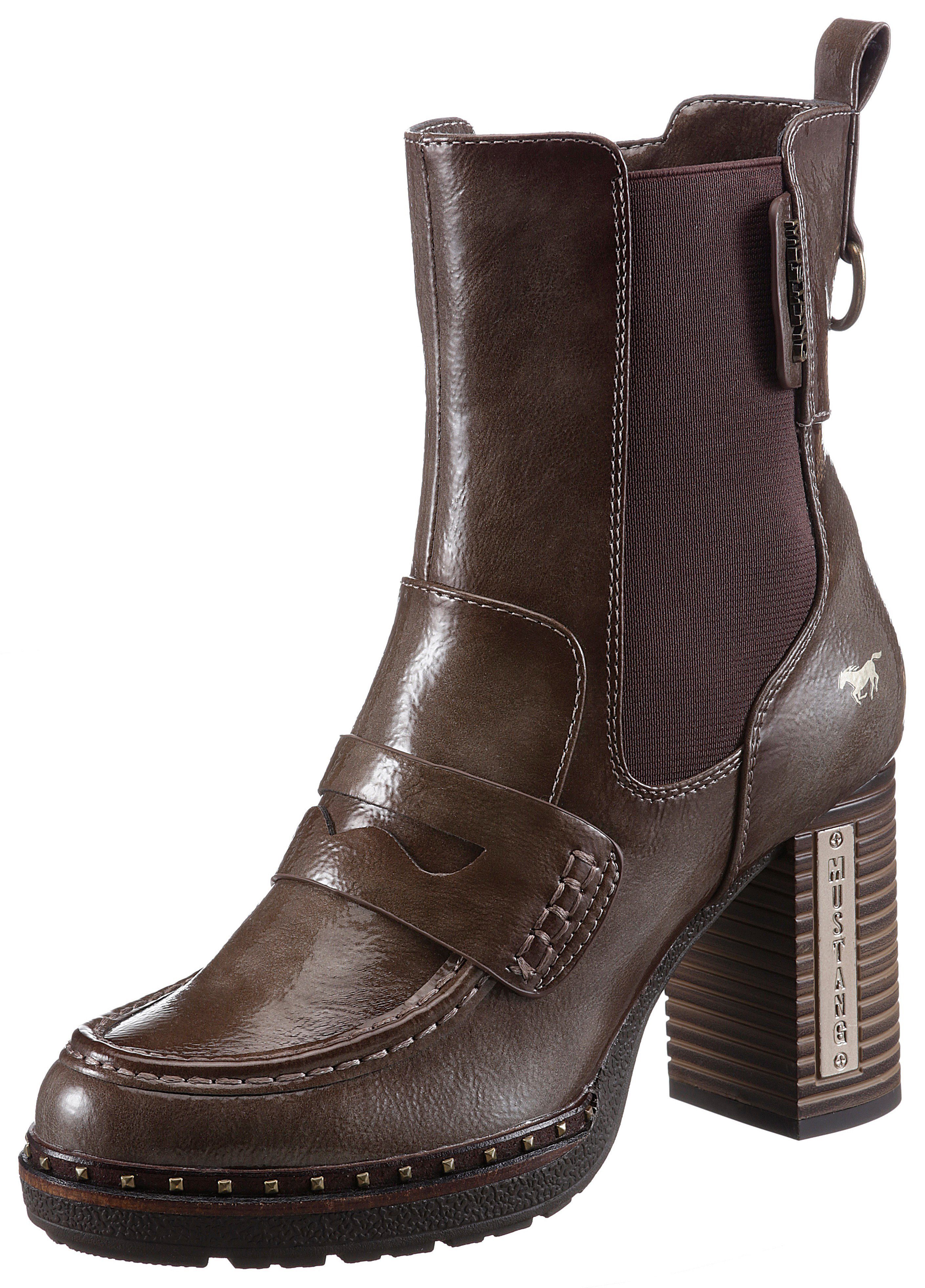 Mustang Shoes Chelsea-boots in glanzende look - Schoenen.nl